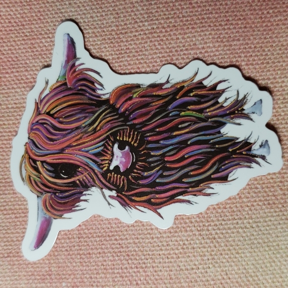 Office | L Highland Cow Sticker Western Farmhouse Decor Highland Cattle ...